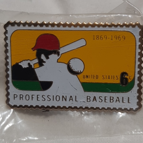 USPS | Jewelry | 4 Vintage Postage Stamp Baseball Pins | Poshmark